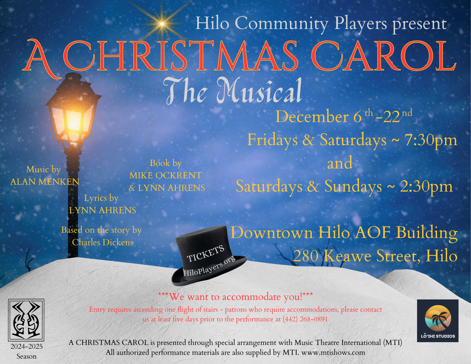A Christmas Carol (The Musical) › Nā Wai Ola Public Charter School